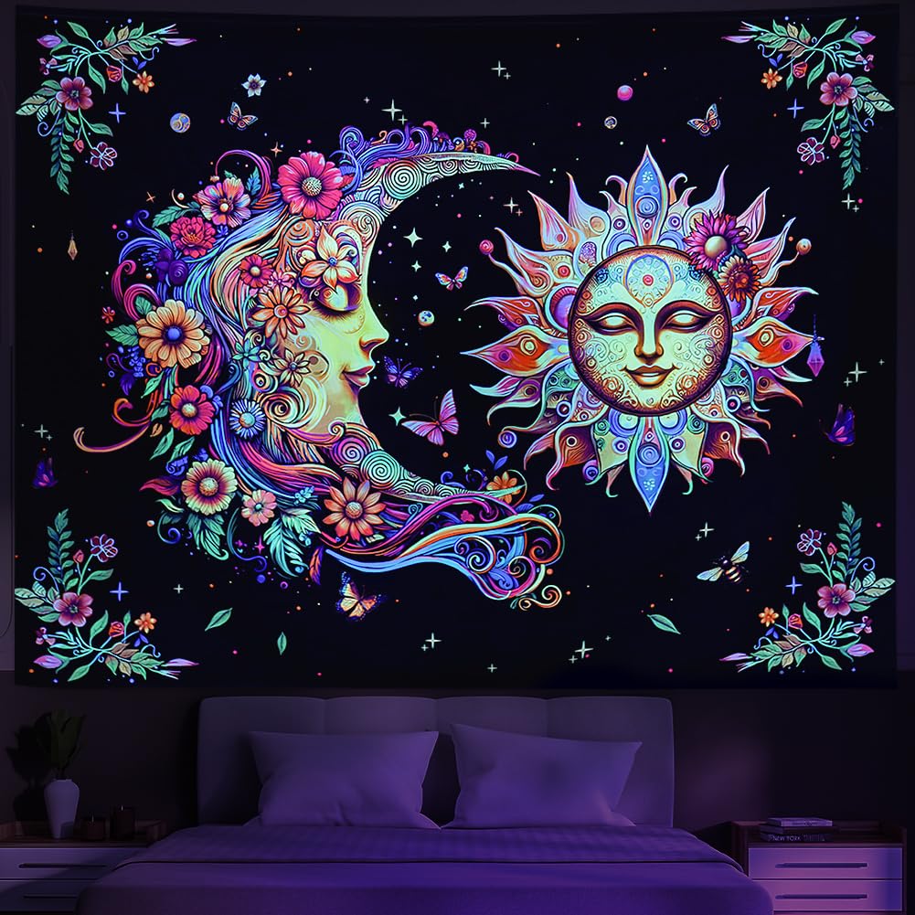 Psychedelic Moon And Sun