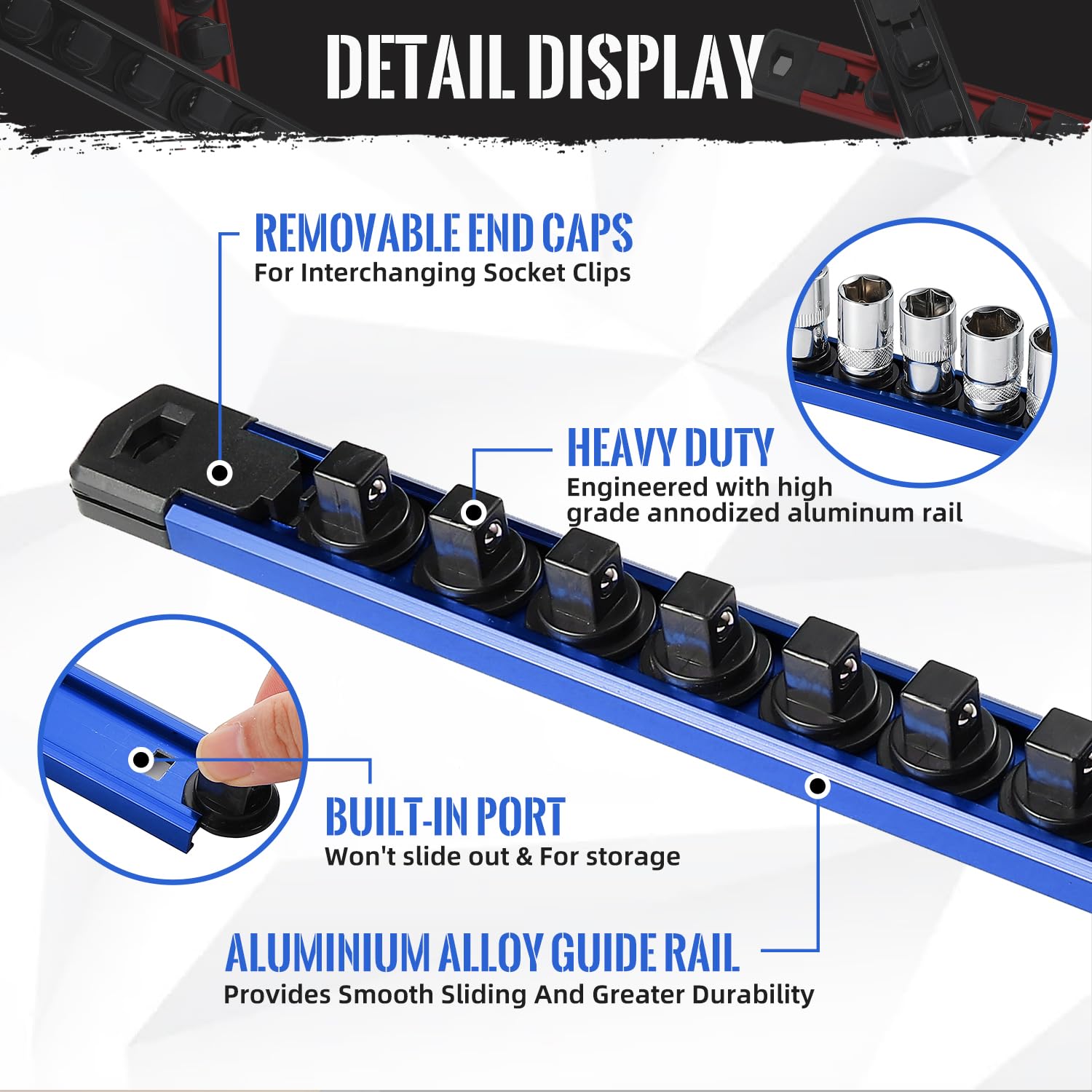 Snapklik.com : Reniteco Magnetic Socket Organizer, 6-Piece Heavty Duty ...