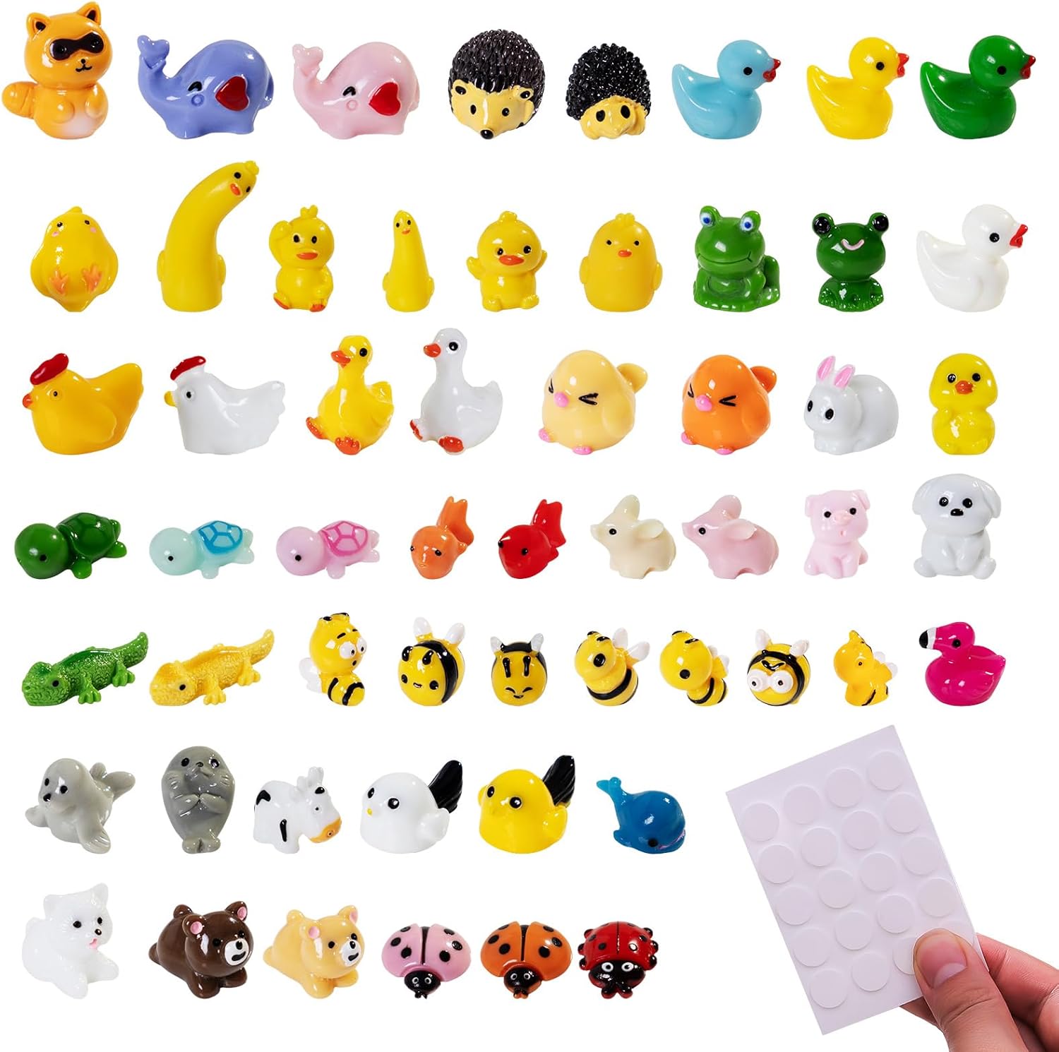 Amazon.com: pkaoakyo 60pcs Mini Resin Animal Figurines: 60 Styles Tiny ...