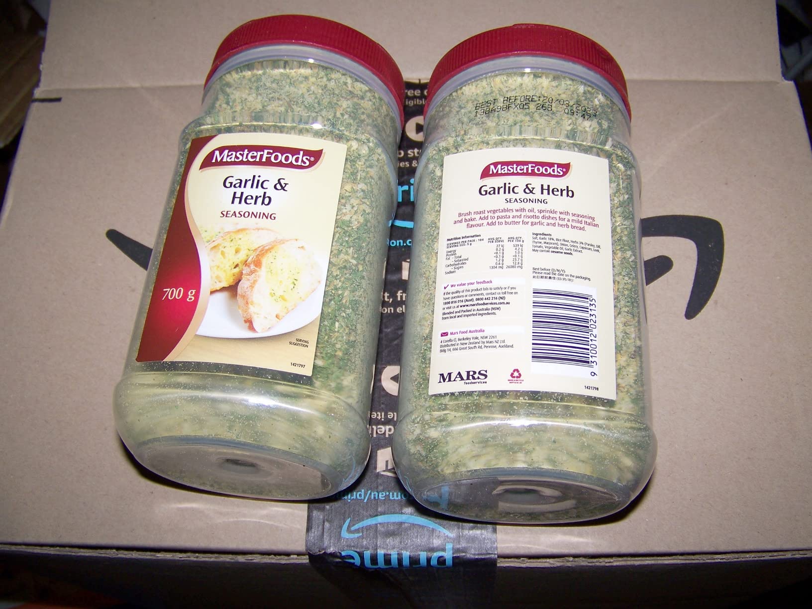 MasterFoods Garlic Herb Seasoning 700 g Jar : Amazon.com.au: Pantry ...