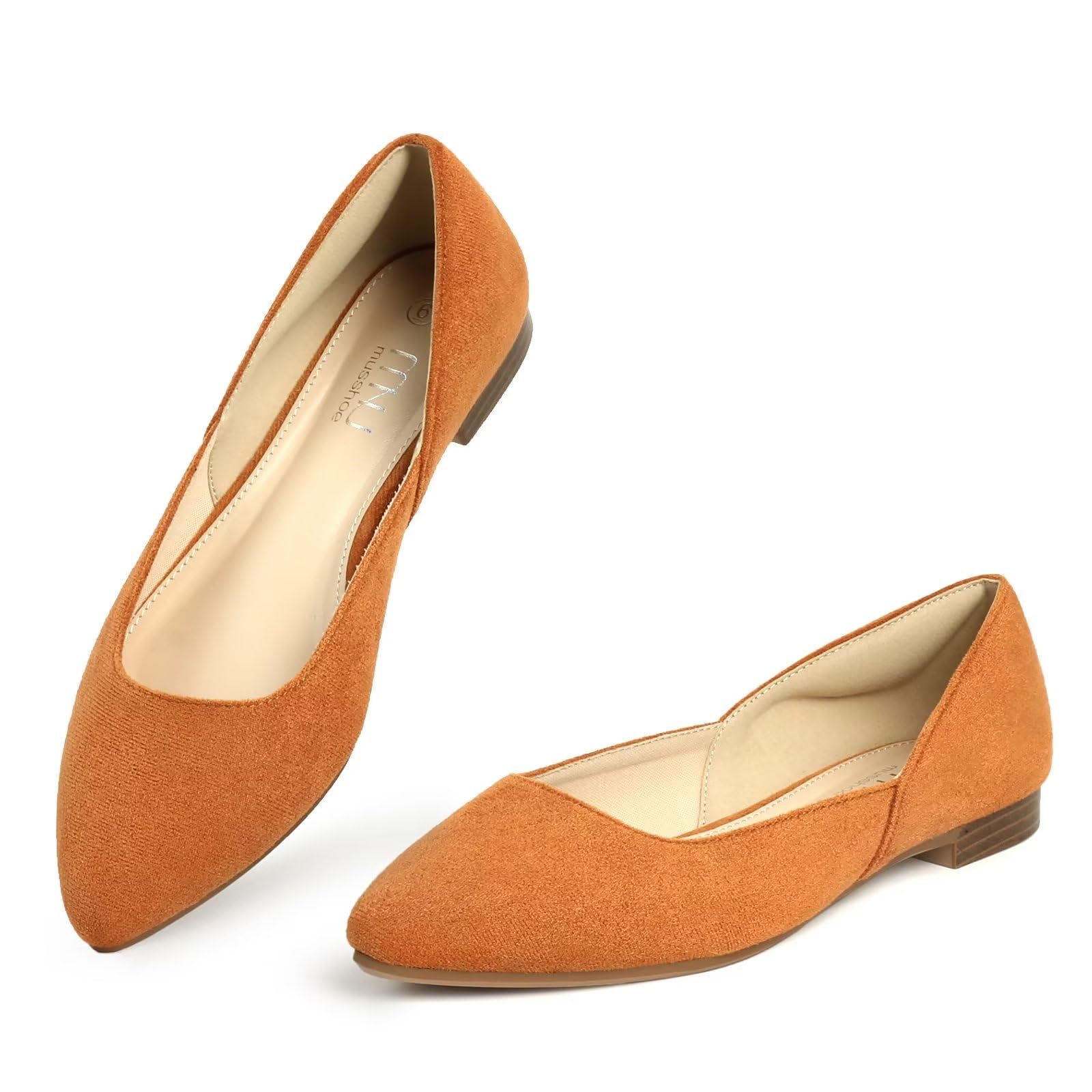 MUSSHOE Flats Shoes Women Pointed Toe Flats for Women Elegant Women's ...