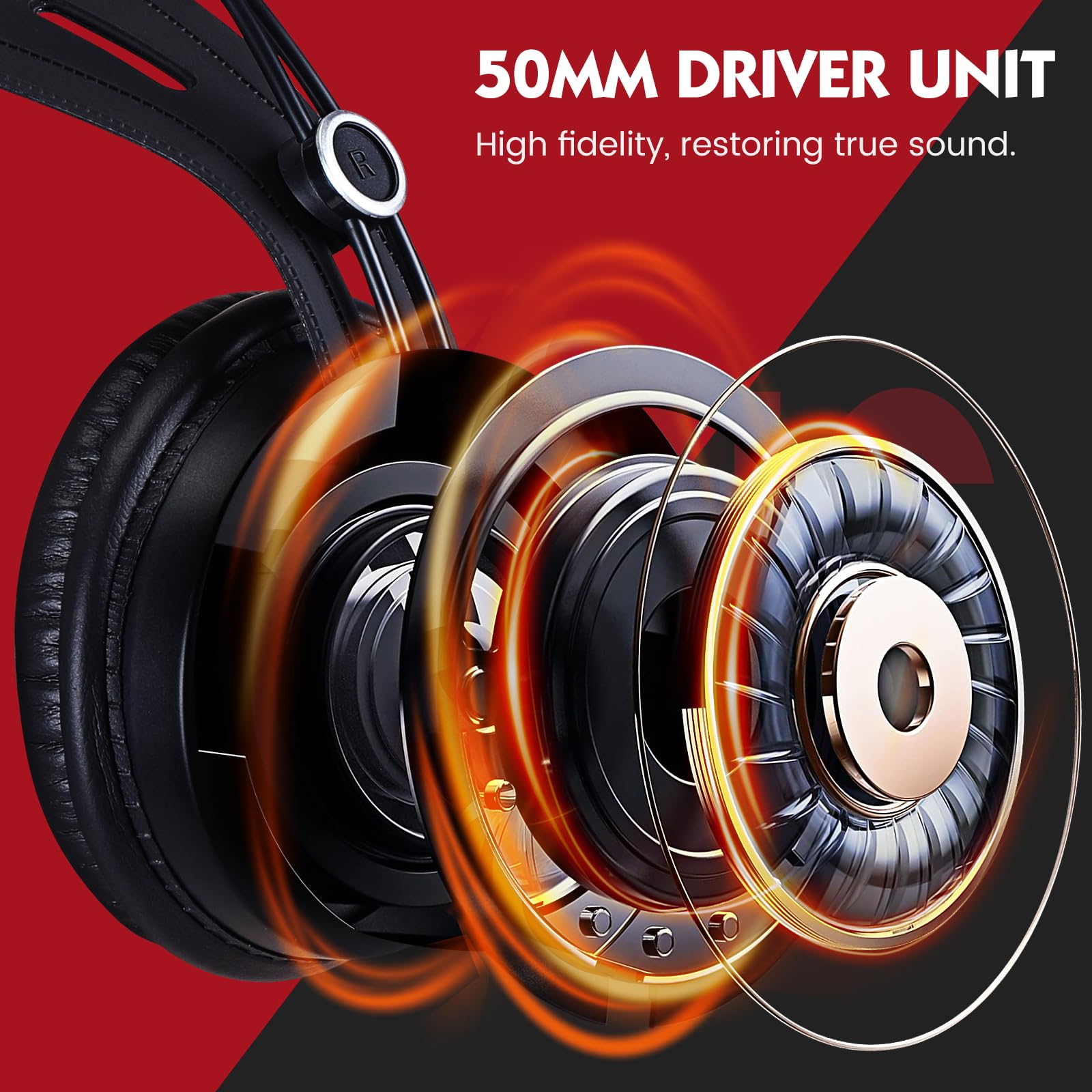 Snapklik.com : Monitor Headphones, Over Ear Wired Studio Monitoring ...