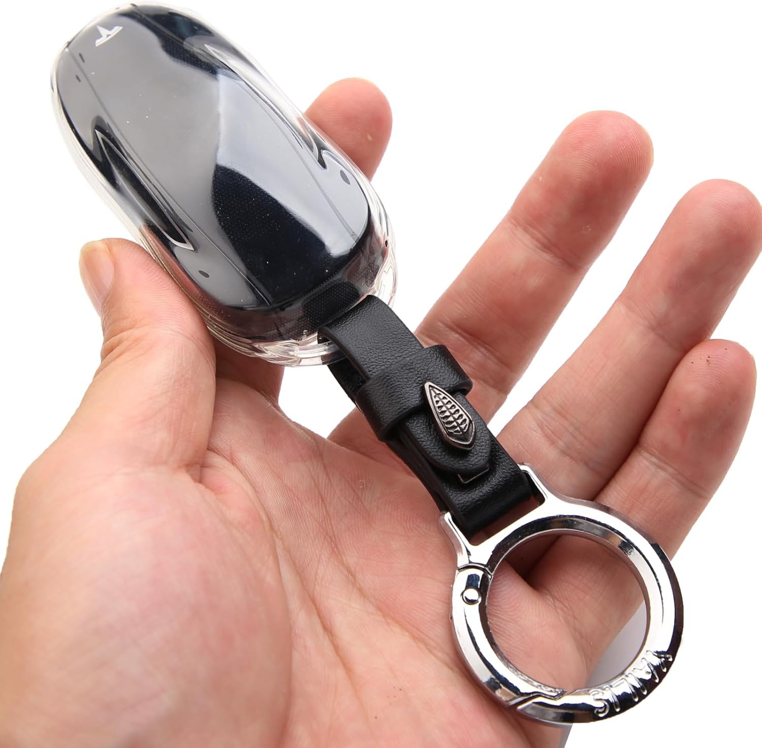 Amazon.com: Hiceeng for Tesla Key fob Cover with Keychain,Transparent ...