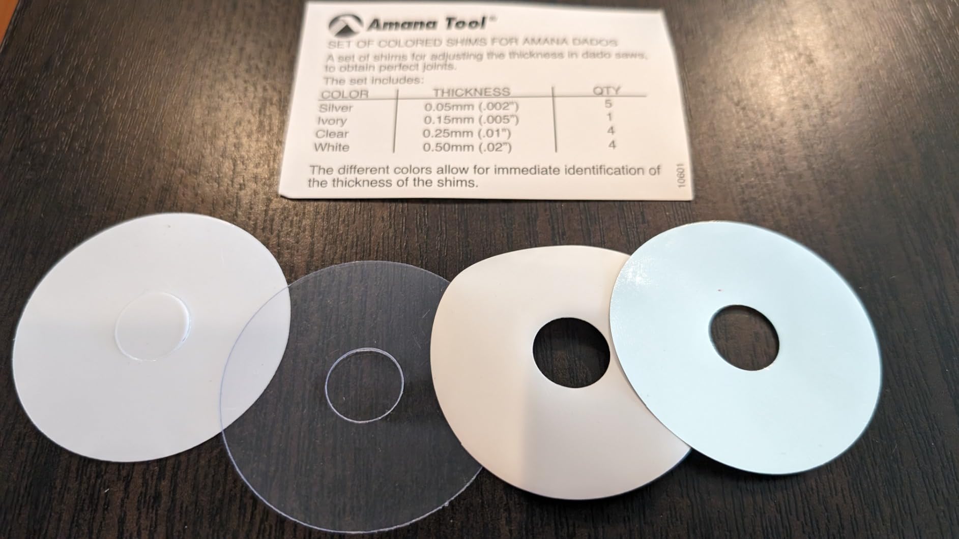 Amana Tool - DSS-101 14 Pcs Dado shims 1" Bore - Straight Router Bits ...