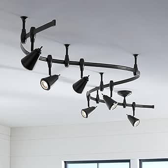 Pro Track Ali 6-Light Heads LED Ceiling Track Light Fixture Kit ...