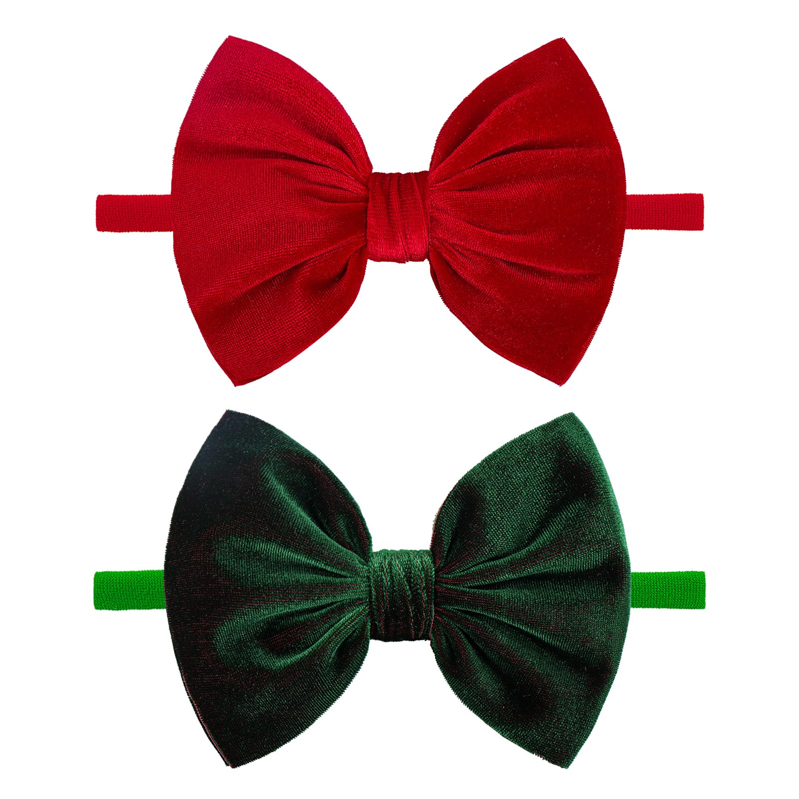 Amazon.com: Lanmerry Christmas Baby Bows Headbands Newborns Bows ...