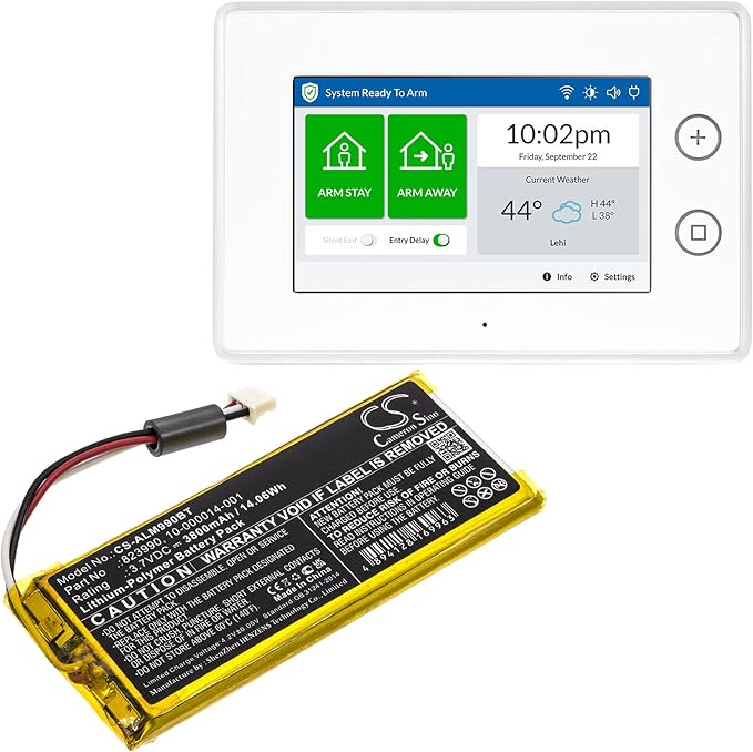 Amazon.com: Sabuly 3.7V 2GIG GC3 Replacement Battery for 2GIG GC3 Panel ...