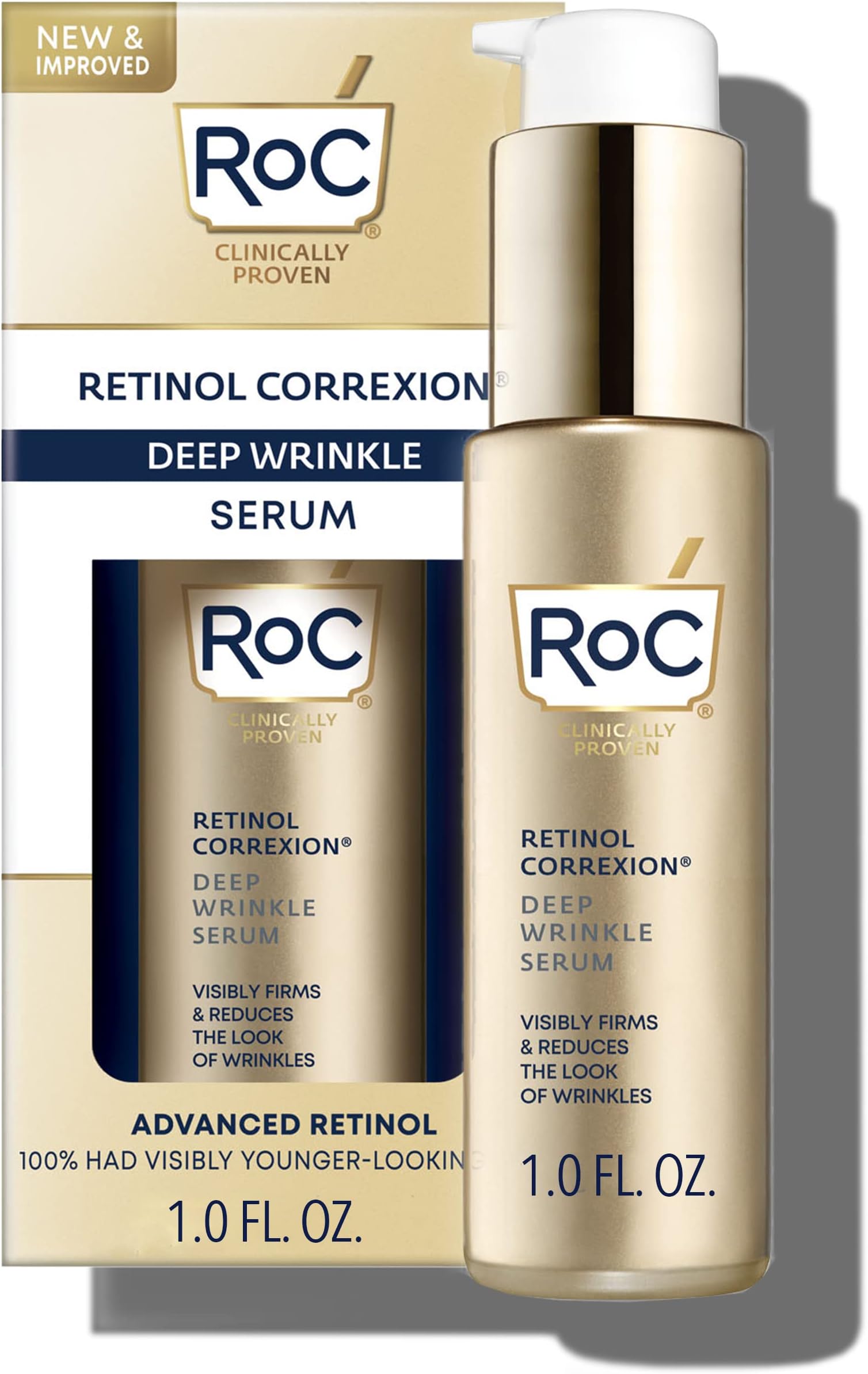Amazon.com: RoC Retinol Correxion Deep Wrinkle Retinol Face Serum with ...