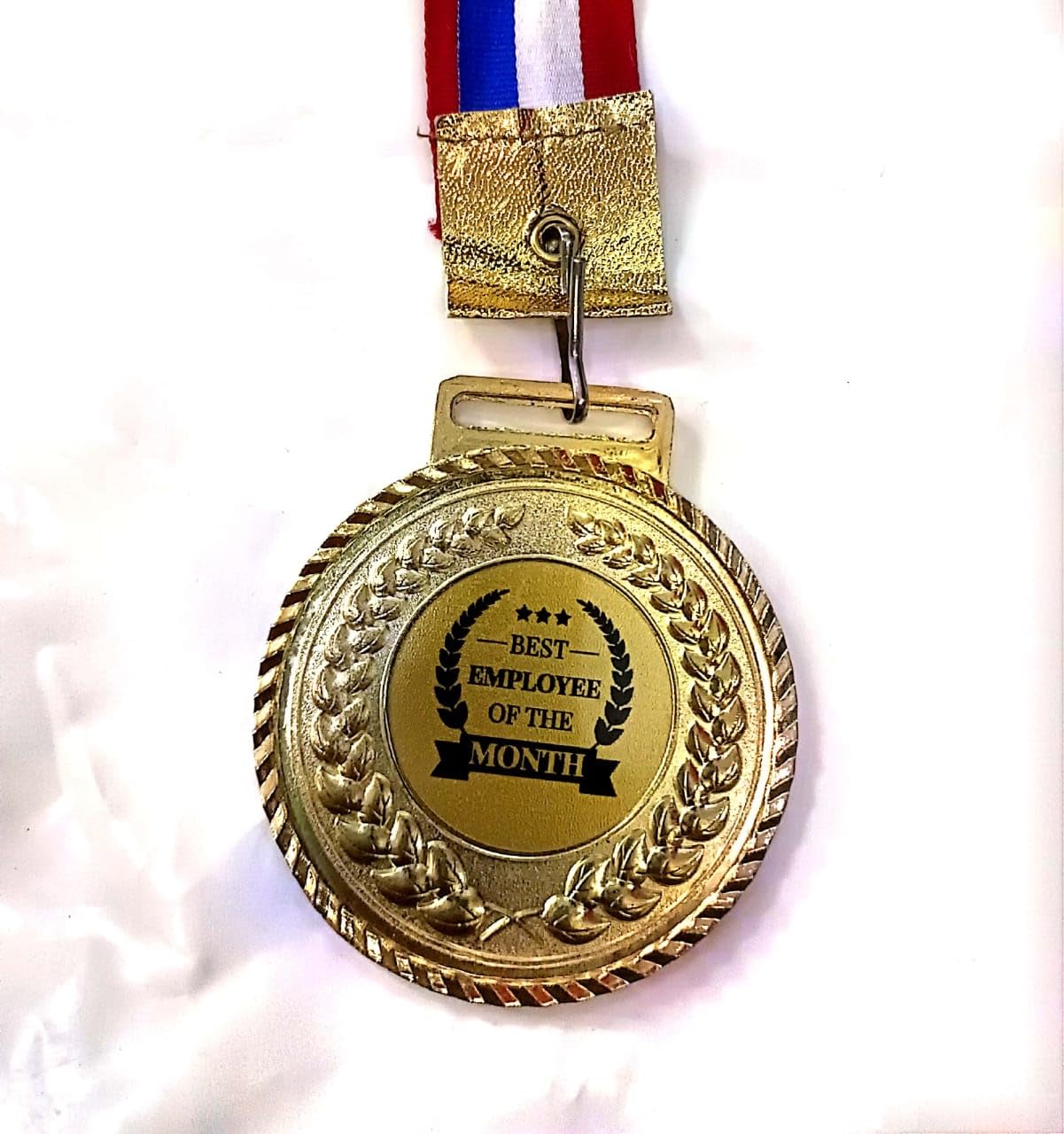 Pmw - Employee of The Month 2.5x2.75 inches Golden Allow Award Medal ...