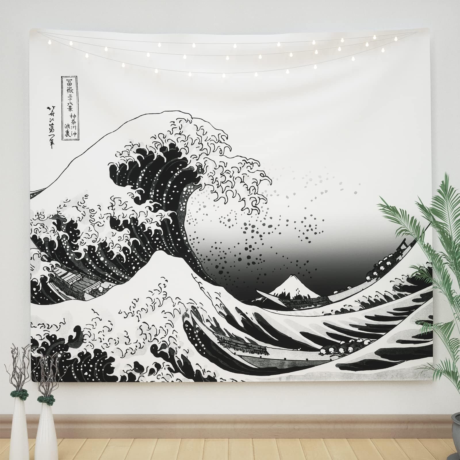 Amazon.com: Ovenbird Wave Tapestry Japanese Great Wave, Anime Tapestry ...