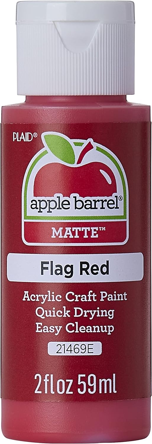 Apple Barrel Acrylic Paint in Assorted Colors (2-Ounce), 21469 Flag Red ...