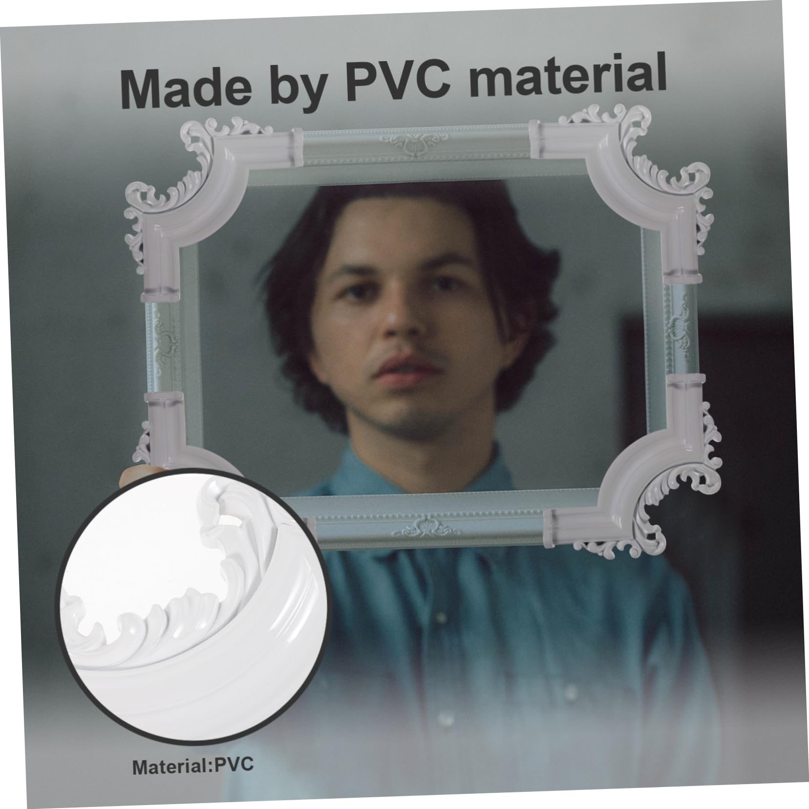 Snapklik.com : 4Pcs Retro Carved Ceiling Molding Corners Decorative PVC ...