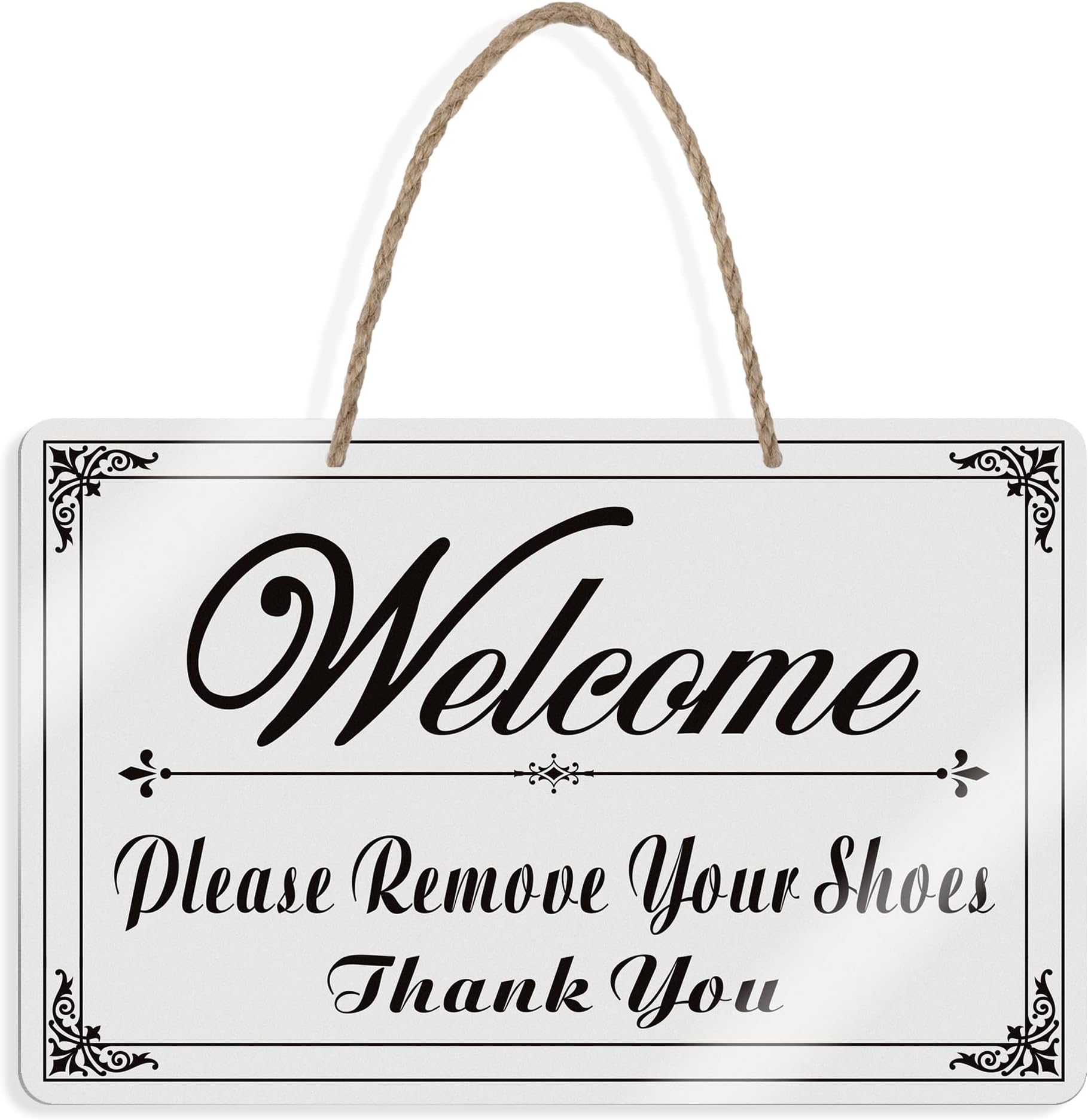 Amazon.com: Koiyes Welcome Please Remove Your Shoes Sign, Premium Metal ...