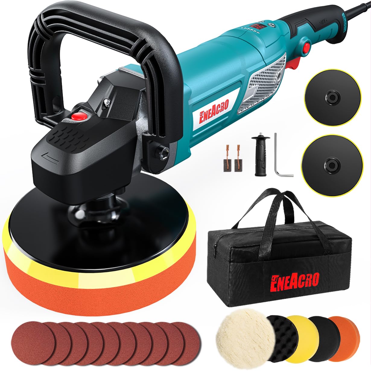 ENEACRO Buffer Polisher, 1800W Rotary Car Polisher Waxer, Variable ...