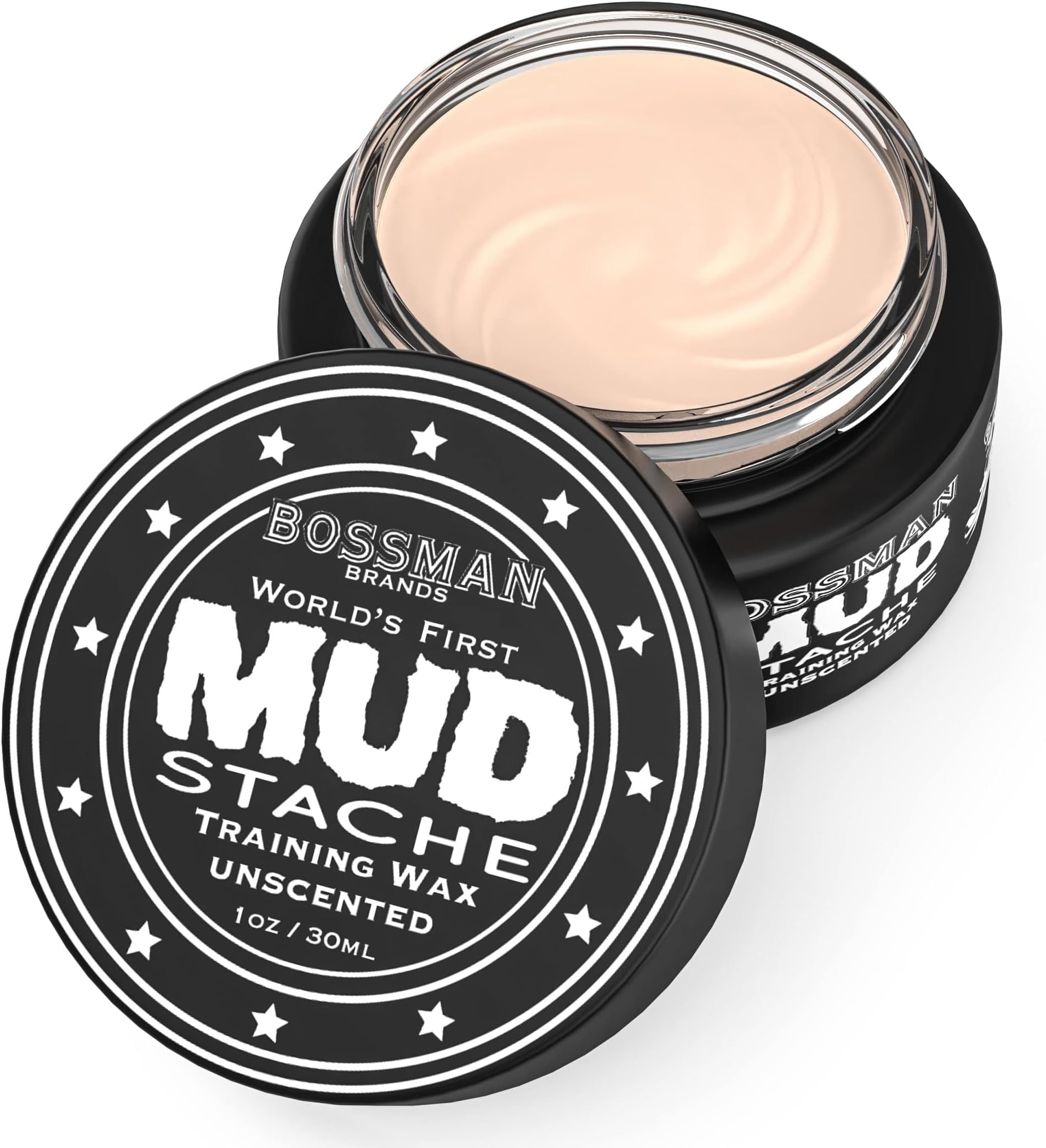 Amazon.com: Bossman MUDstache Unscented Mustache Wax – No Pull ...