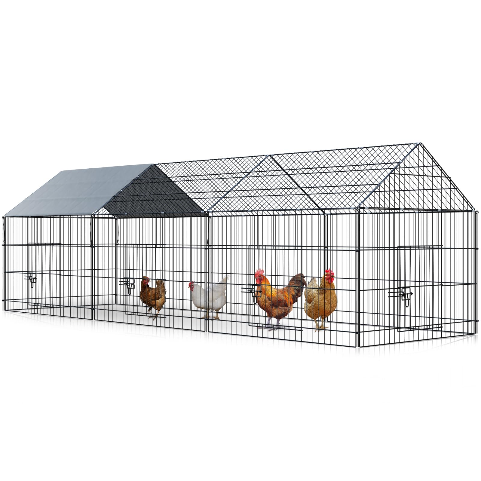Amazon.com: Oranland Chicken Coop 131"×41" Chicken Run for Yard Metal ...