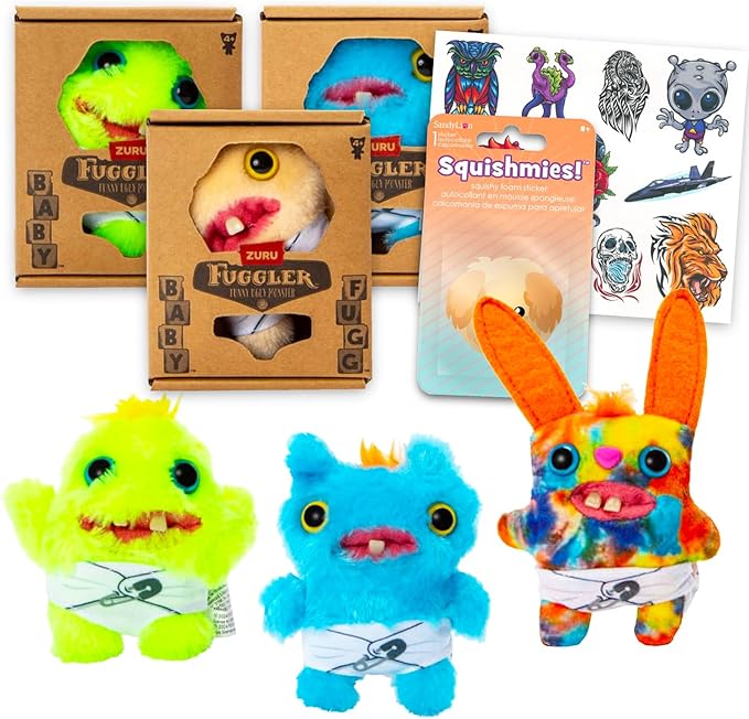Amazon.com: Fuggler Baby Fuggs Plushies Set for Girls - Bundle 3 ...