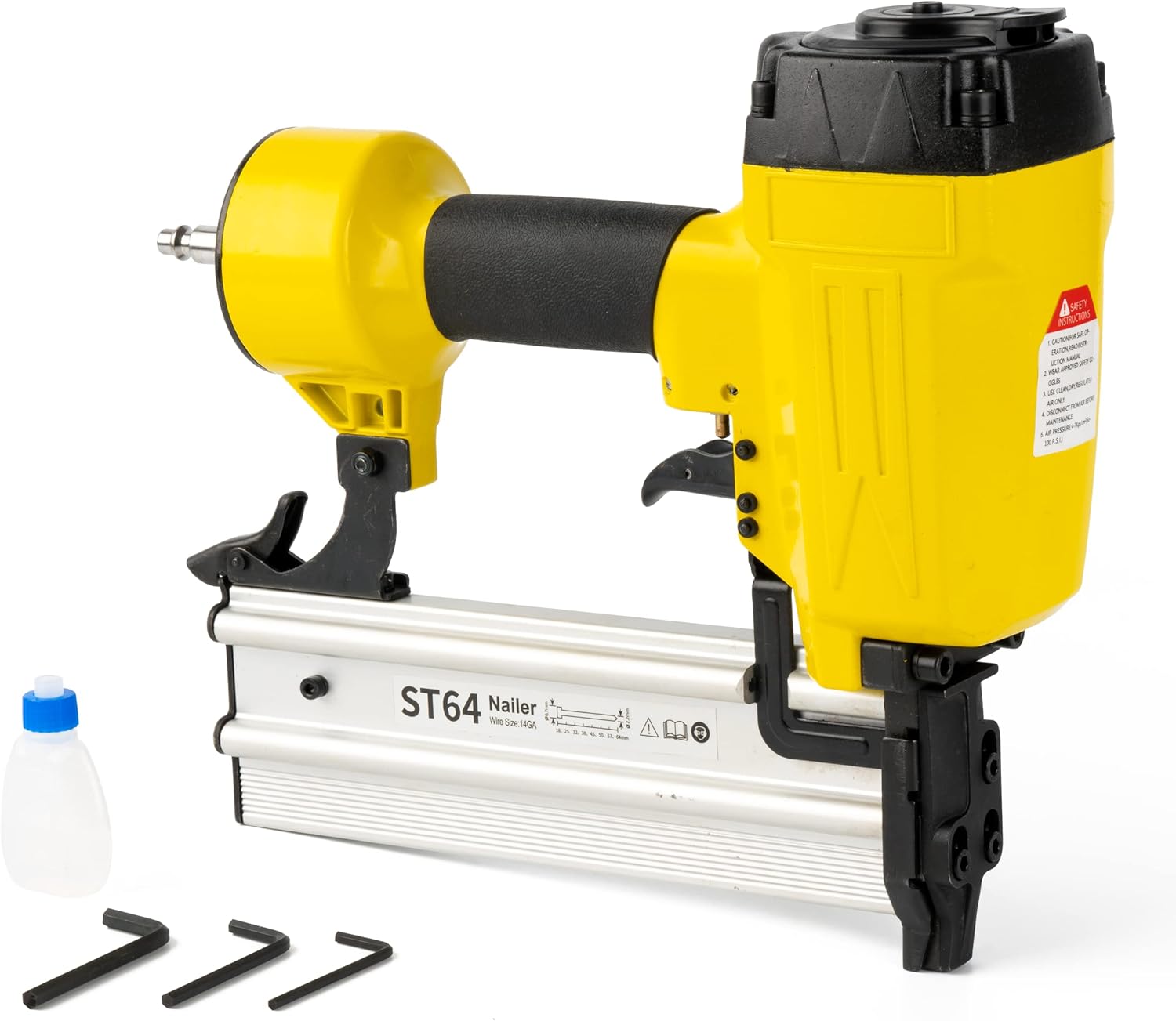 REDLOONG Pneumatic Concrete Nailer, Brad Nailer Kit 14 Gauge 1 to 2-1/2 ...