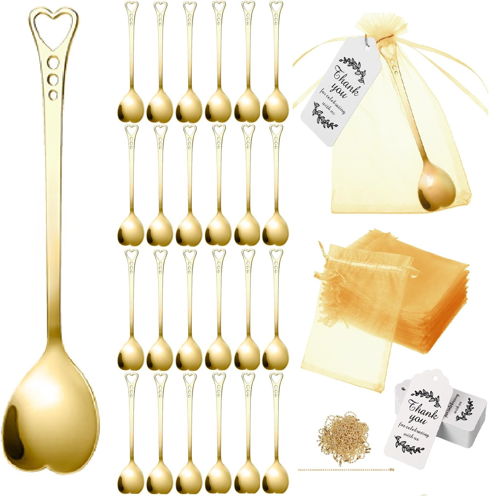 Amazon.com: 50 Sets Rose Flower Shaped Tea Spoons, Wedding Party Favors ...