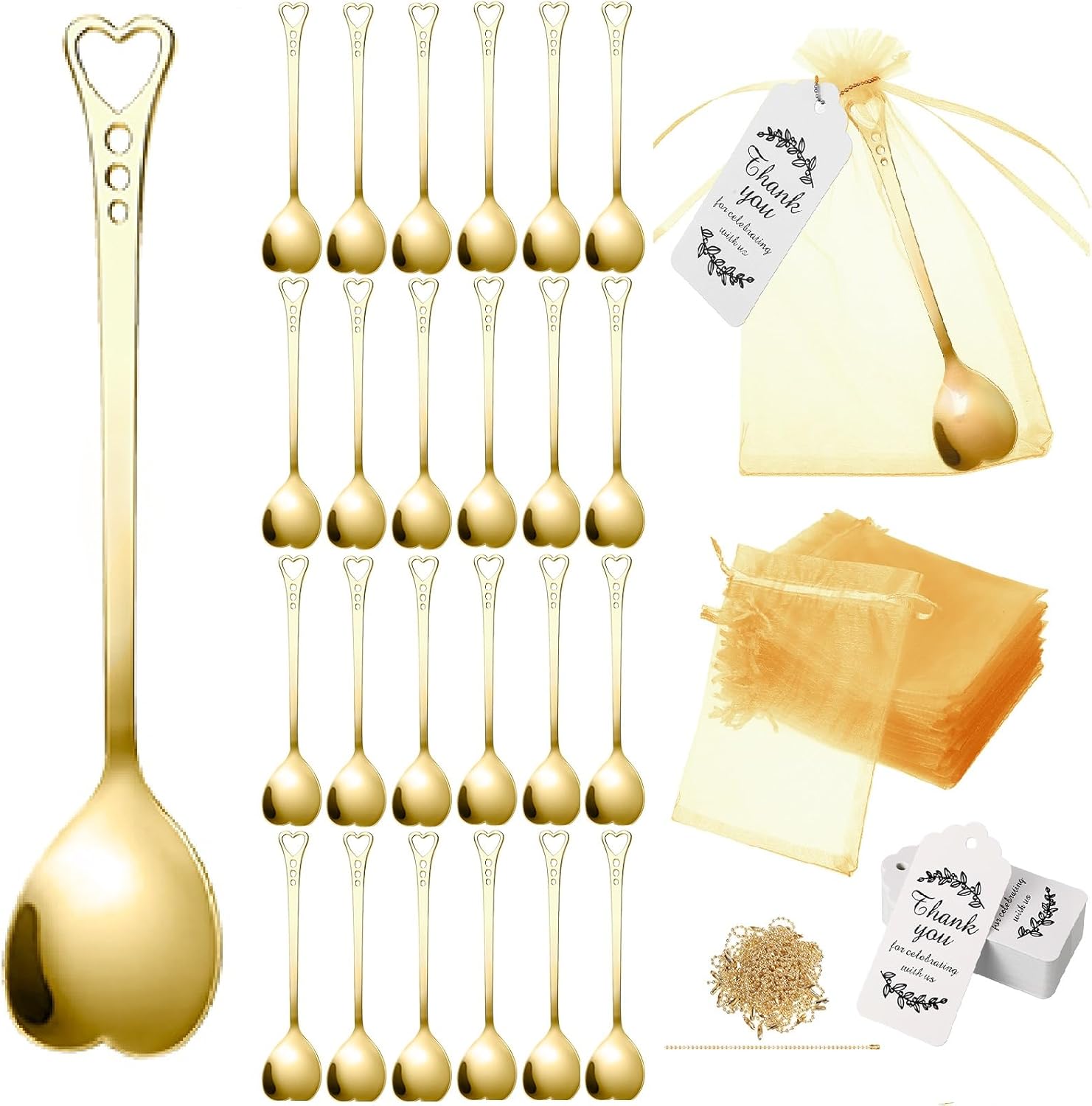 Amazon.com: Meanplan 50 Sets Tea Party Favors for Guests, Tea Spoon ...