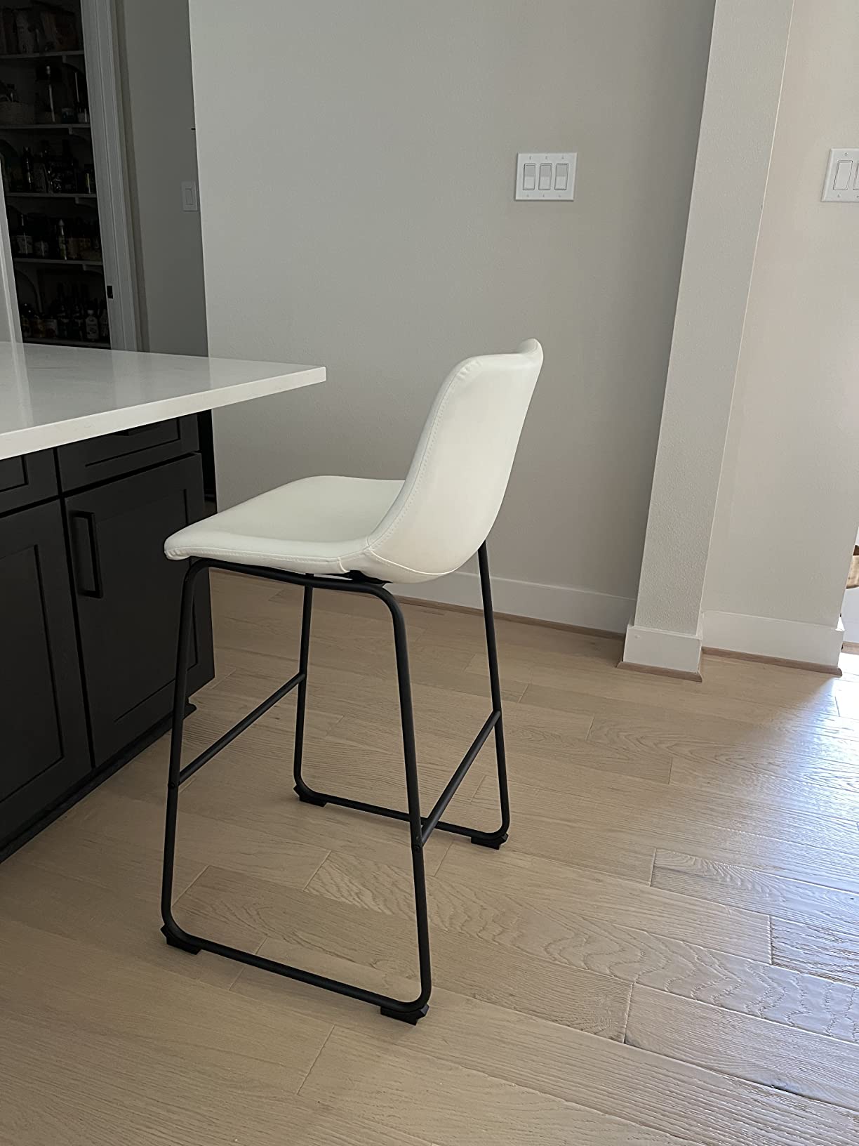 $23/mo - Finance NicBex Retro Bar Stools Crazy-Horse Leather with Metal ...