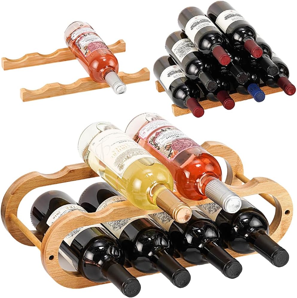 Amazon.com: 2 Pack Foldable Silicone Wine Stacker set, Beer Can Rack ...