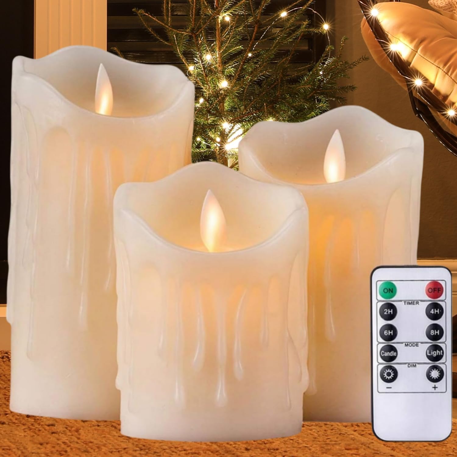 ANGELLOONG Flickering Flameless Candles, Realistic LED Candles with ...