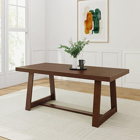 Amazon.com - Plank+Beam 72 Inch Dining Table, Solid Wood Modern Kitchen ...