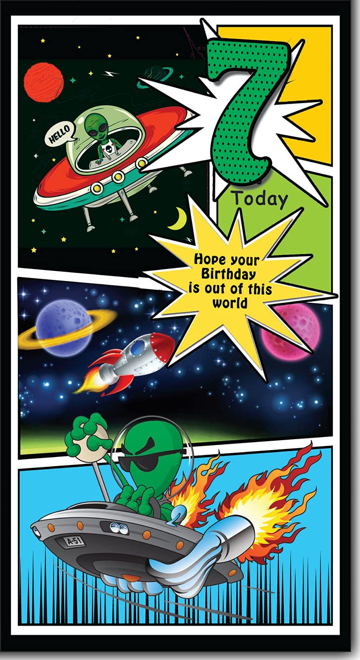 Buy 7 Today - Happy 7th Birthday Greeting Card with Lovely Verse ...