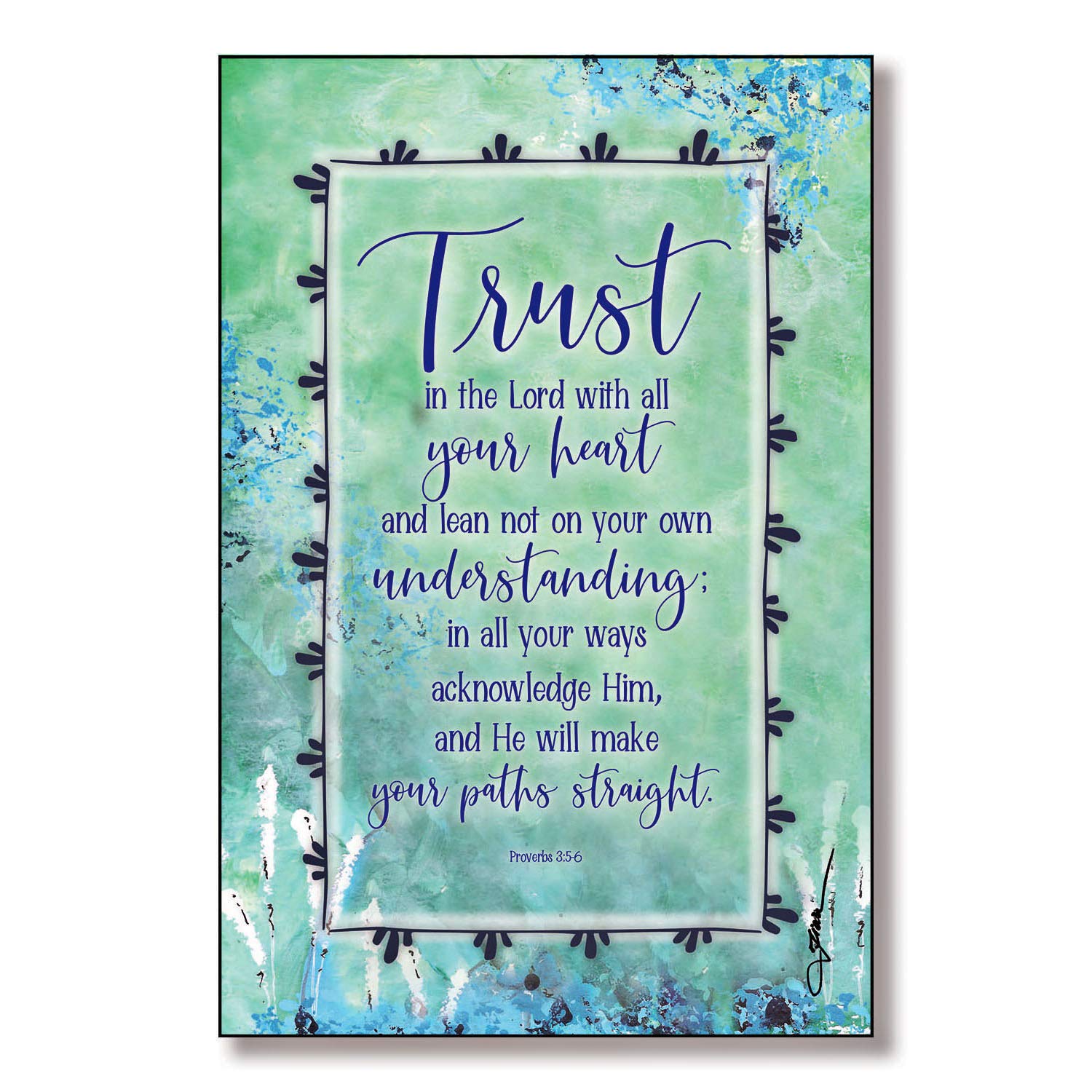 Buy Trust The Lord Wood Plaque Inspiring Quotes 6"x9" - Classic ...