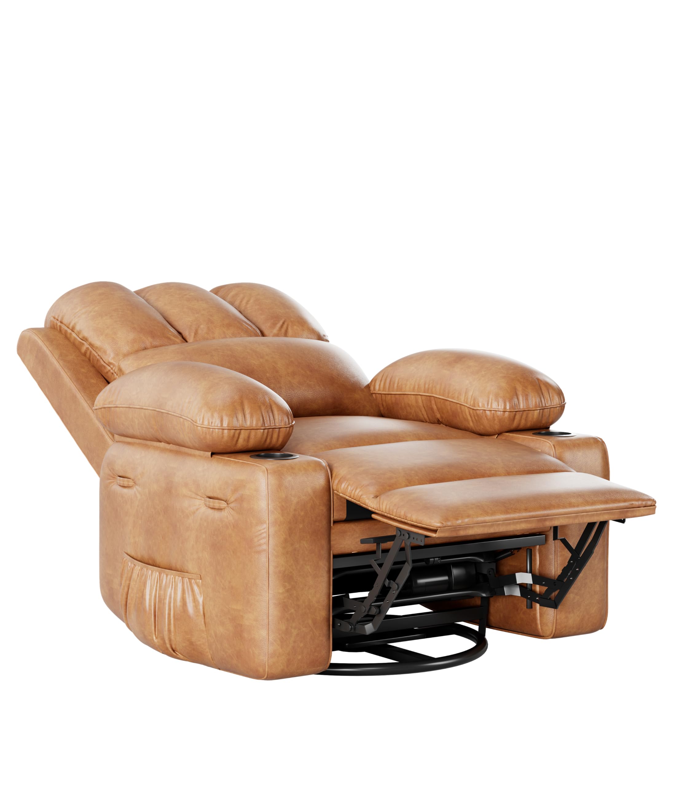 Amazon.com: GarveeHome Leather Recliner Chair, Extra Wide 26.8" Manual ...