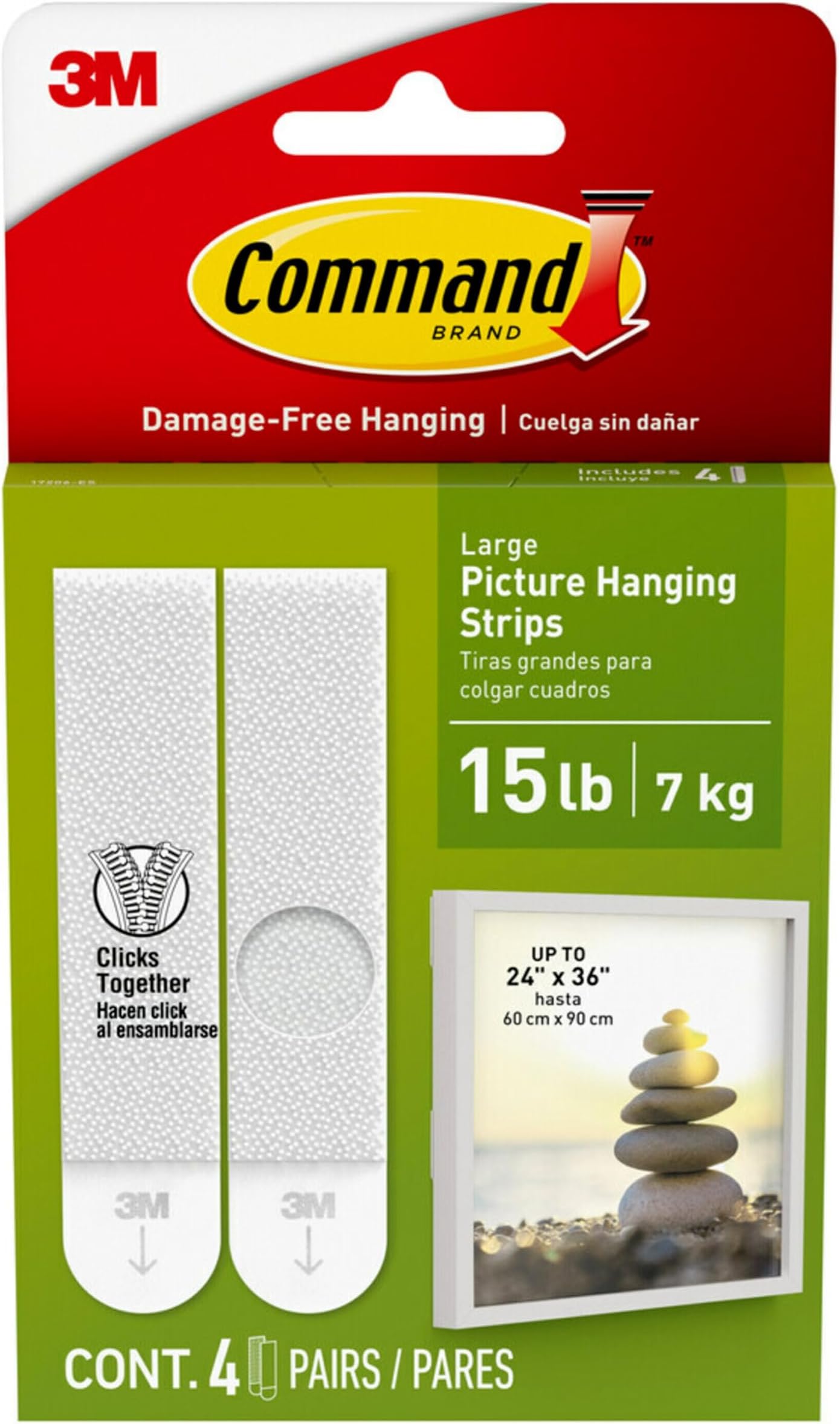 3M Command Large Picture-Hanging Strips, White, 4-Strip : Amazon.ca ...