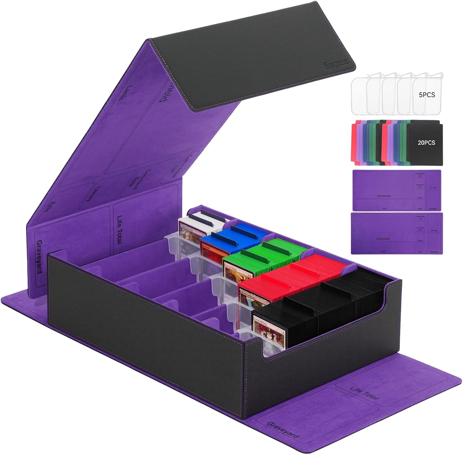 Amazon.com: 5 Row Trading Card Storage Box, 3800+Bulk Card Organizer ...