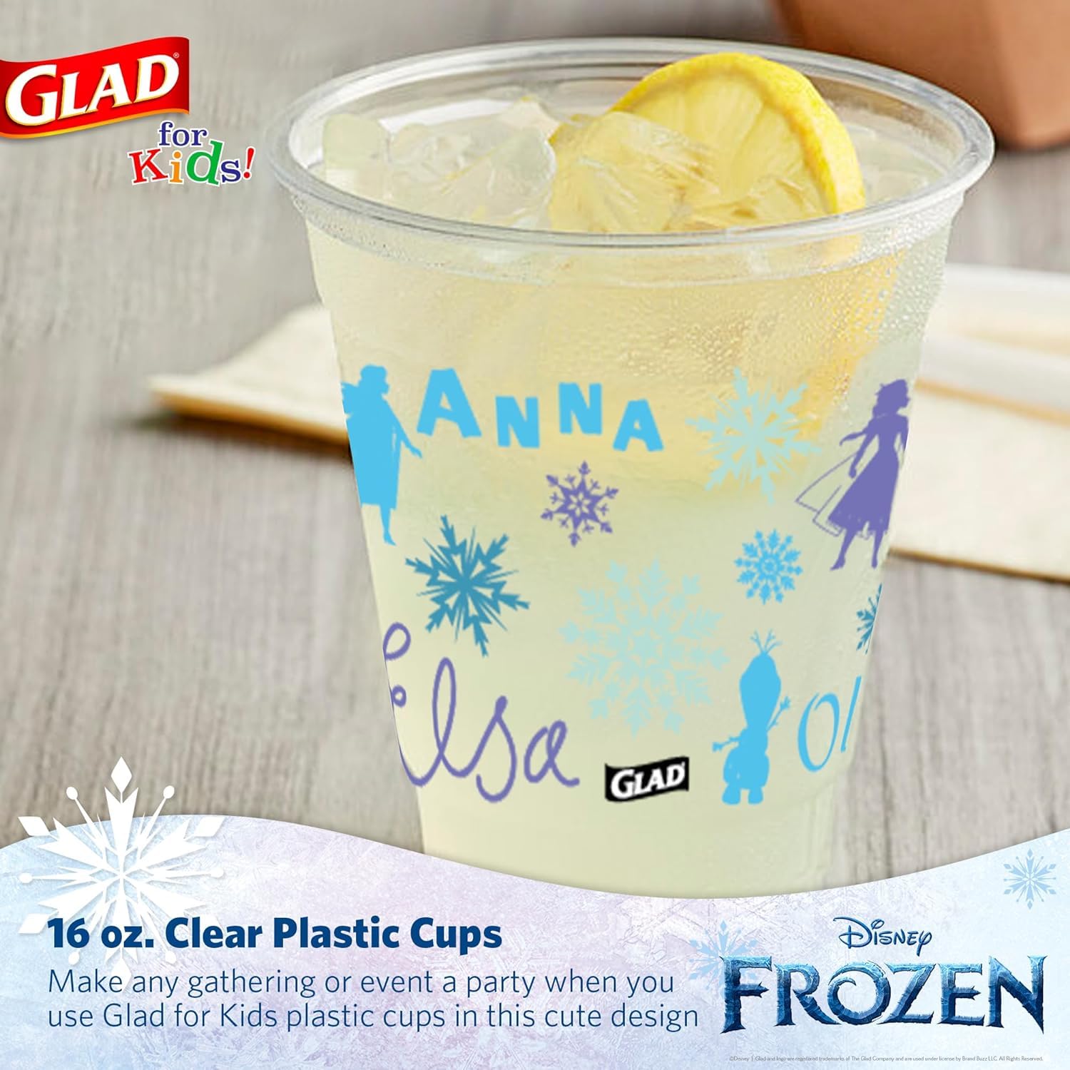 Snapklik.com : Glad For Kids Disney Frozen Clear Plastic Cups