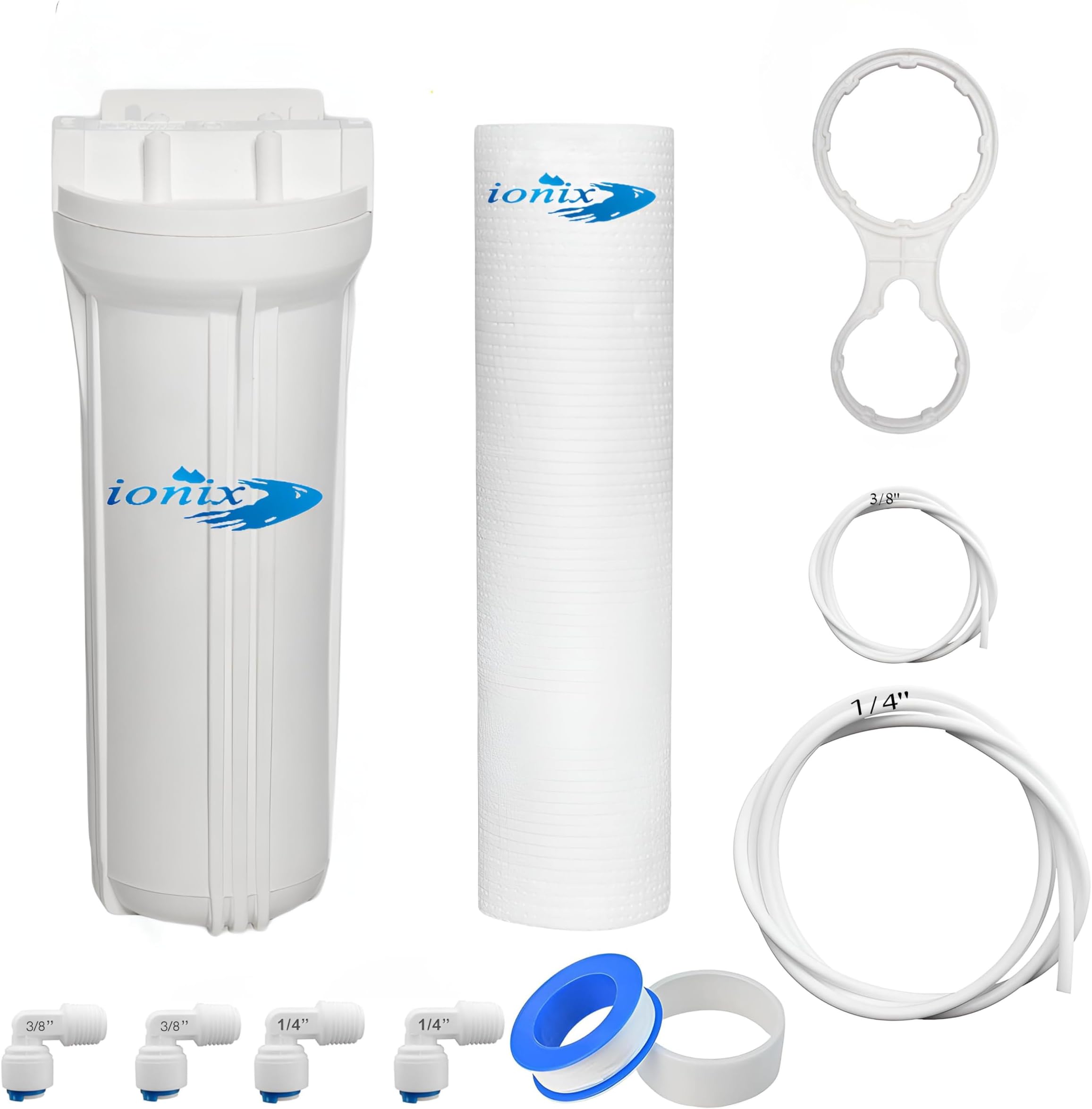 LUXWELL Pre Filter Housing/Bowl (White) Complete Kit for Water Purifier ...