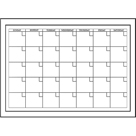 Amazon.com: Wall Pops WPE94575 Medium Monthly Calendar, White & Off ...