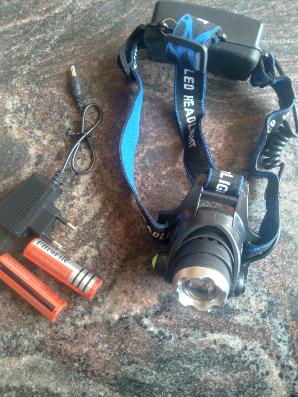 Maloren LED Headlamp Adjustable Headlamp with Rechargeable Battery ...