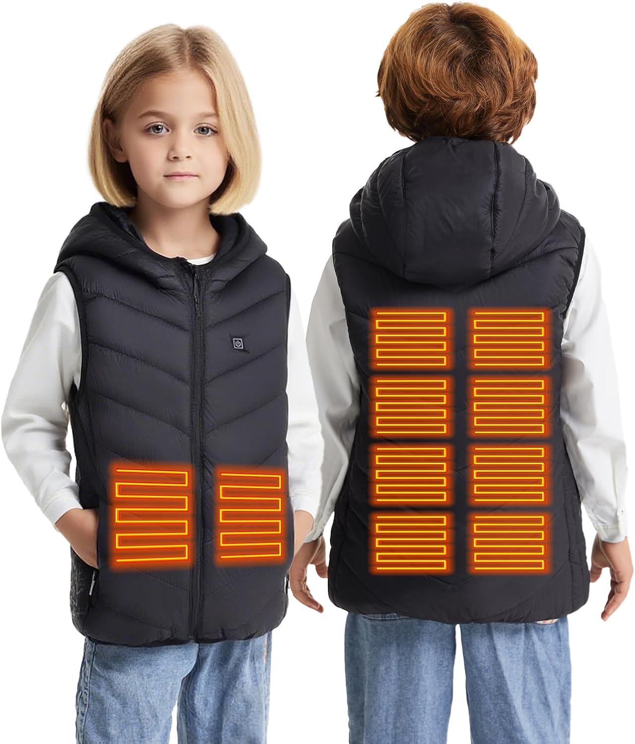 Amazon.com: CHANGEOWN Heated Vest Kids, 10 Heating Zone 3 Temperature ...
