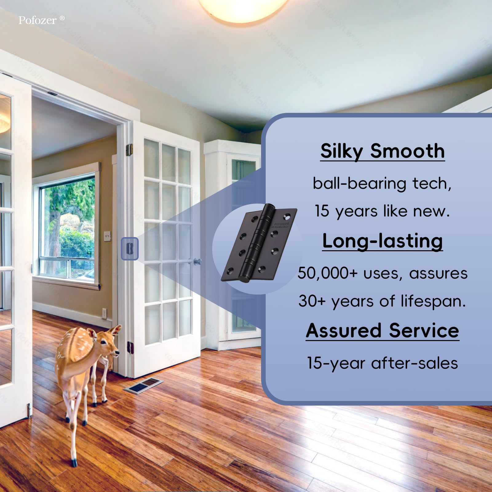 Snapklik.com : Matte Black Stainless Steel Hinges 4x3, High Load For ...