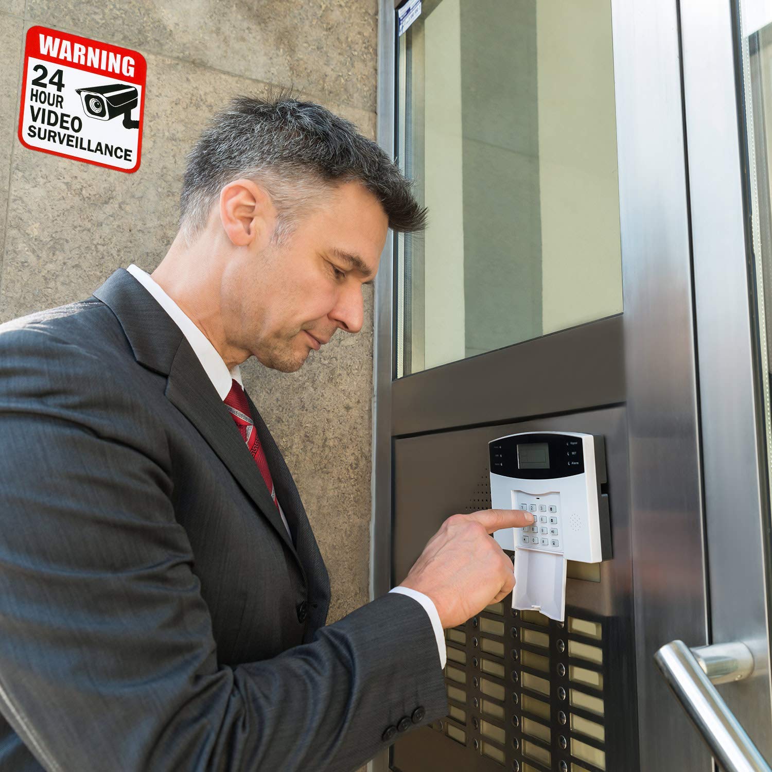 Snapklik.com : Tatuo 20 Pieces Video Surveillance Sticker Sign Decal 2 ...