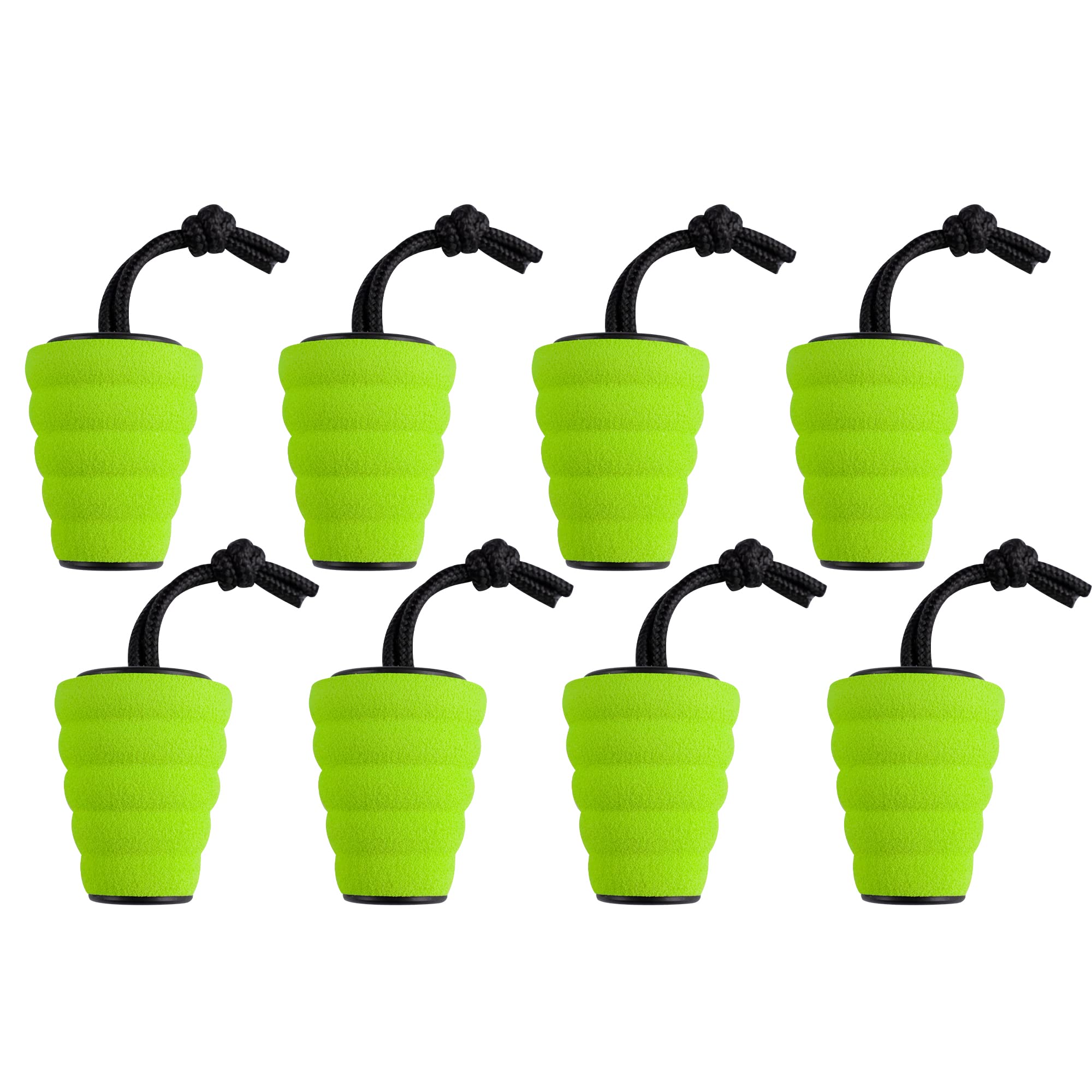 Snapklik.com : GanFindX 8 Pack Light Green Kayak Scupper Plug Kit