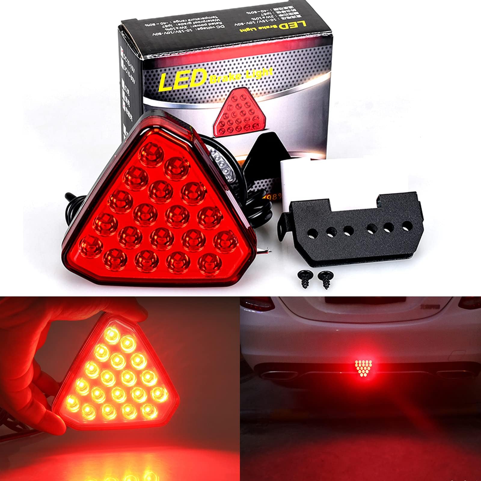 Amazon.com: Suvnie Car F1 Style Brake Light, DRL Fog Rear Tail Third ...