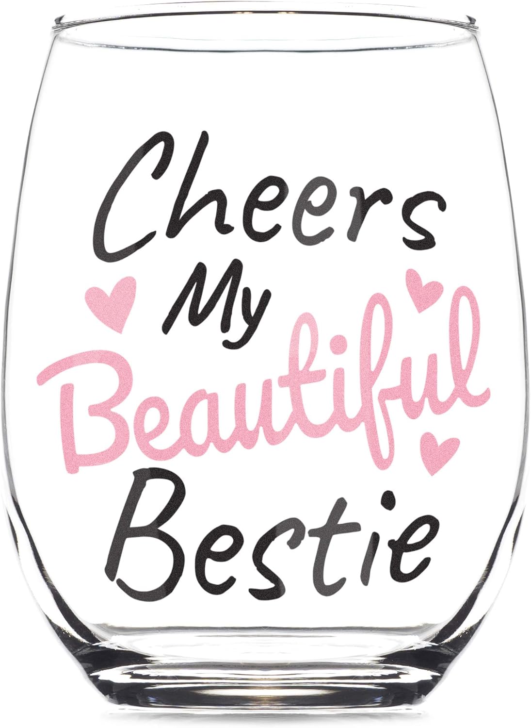 Amazon.com | Celebrimo Cheers Beautiful Bestie Friendship Wine Glass ...