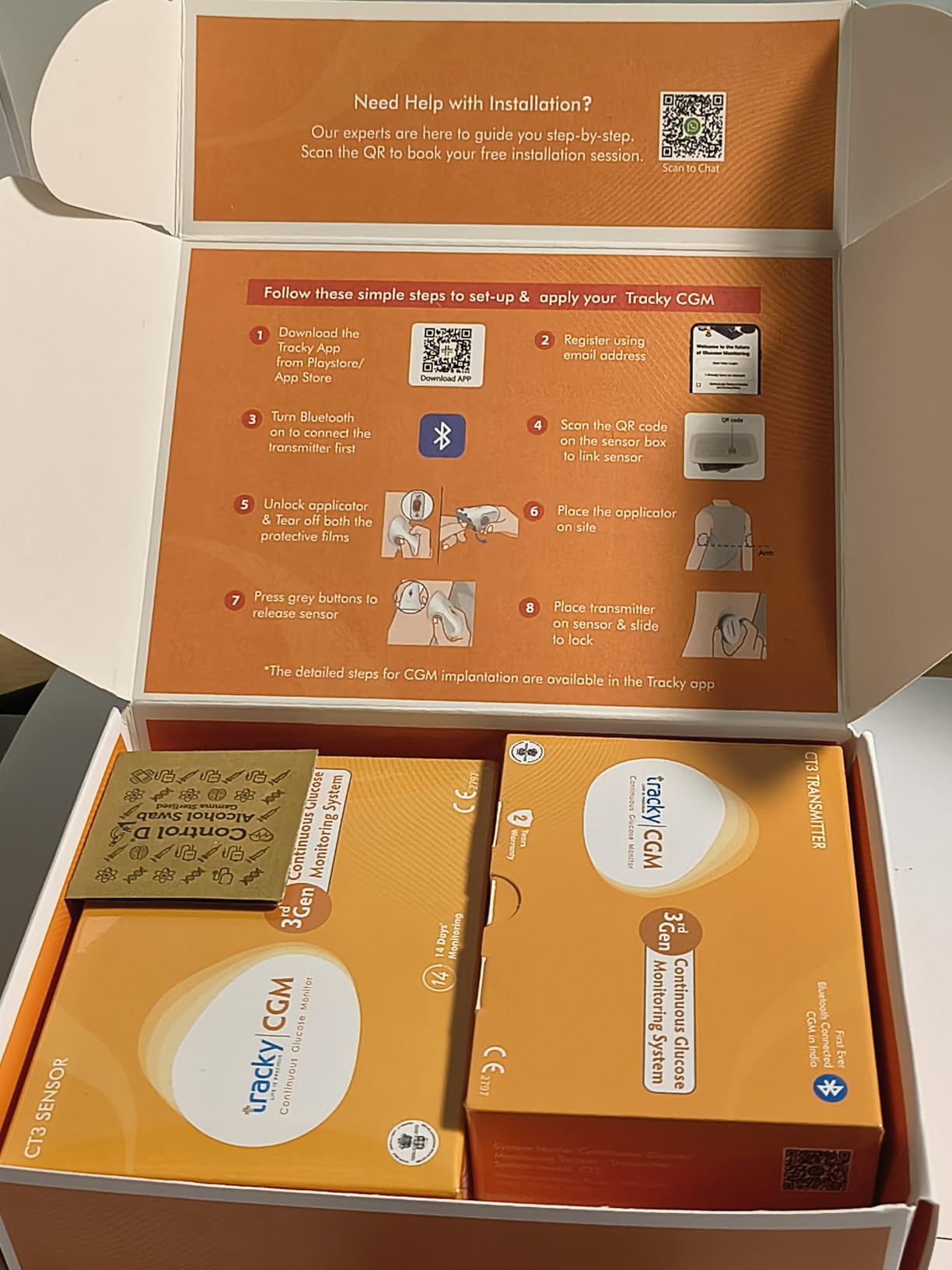 Tracky CGM Bluetooth-Connected Continuous Glucose Monitor | Real-Time ...