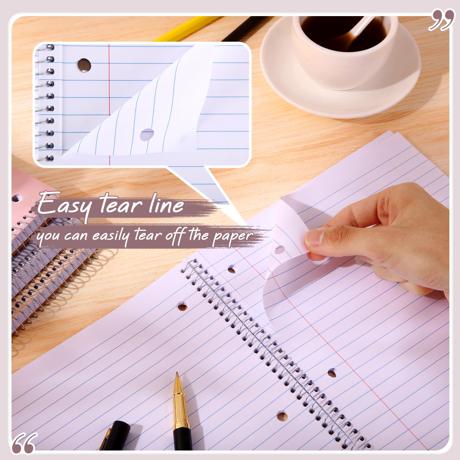 Snapklik.com : Teling 8 Pcs 1 Subject Spiral Notebook Wide Ruled ...