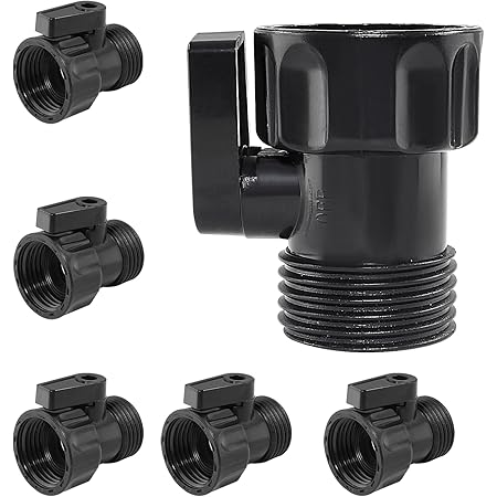 Amazon.com: Rierdge Plastic Garden Hose Shut Off Valve, 6 Pack 3/4 ...