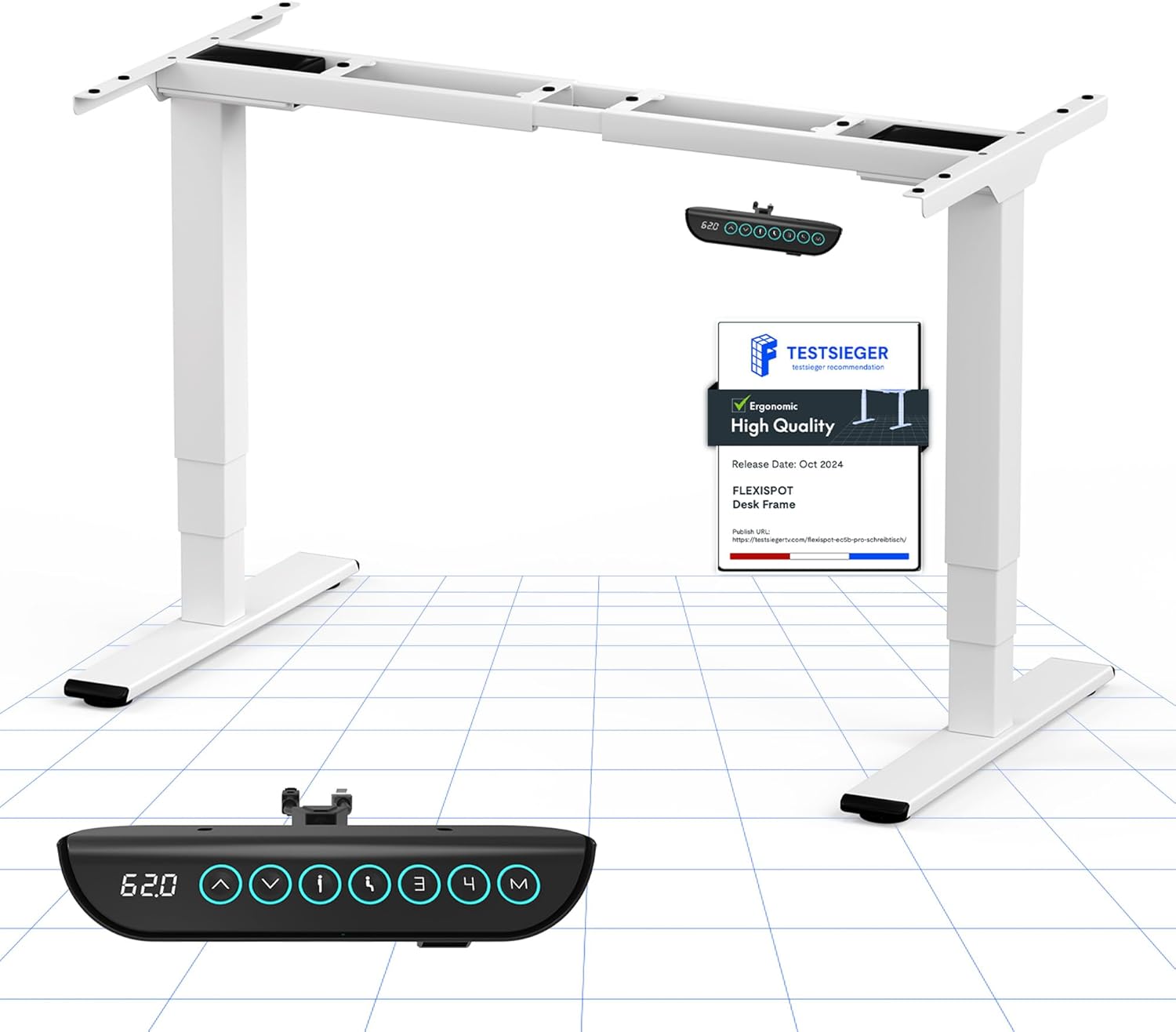 FLEXISPOT E5 Standing Desk Dual Motors 160KG Load Capacity Sit Stand ...