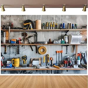 Amazon.com : Yeele 9x6ft Workshop Tools Backdrop Modern Garage Interior ...