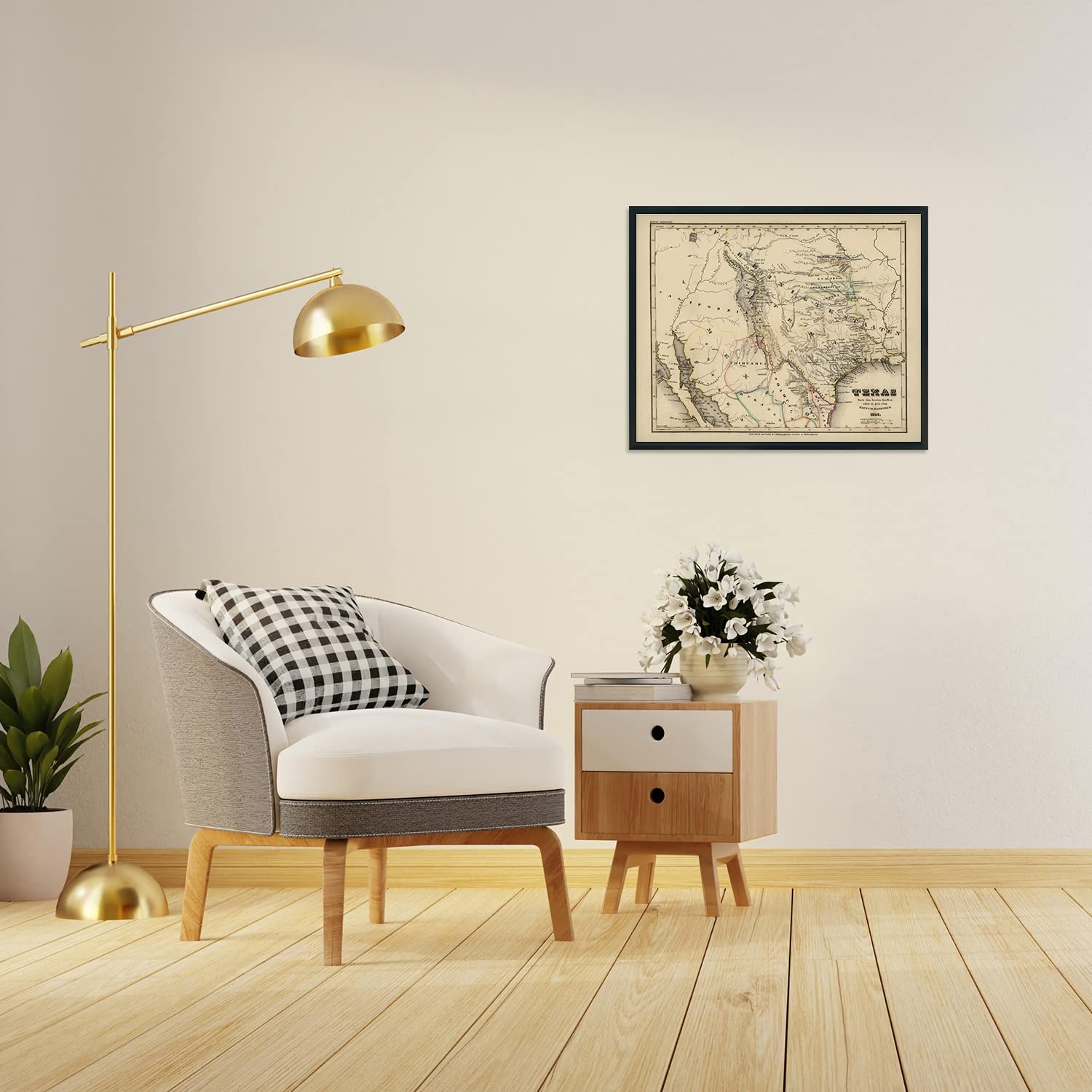 Snapklik.com : Vintage 1846 Texas Map - 24x30 Inch Texas Vintage Map ...
