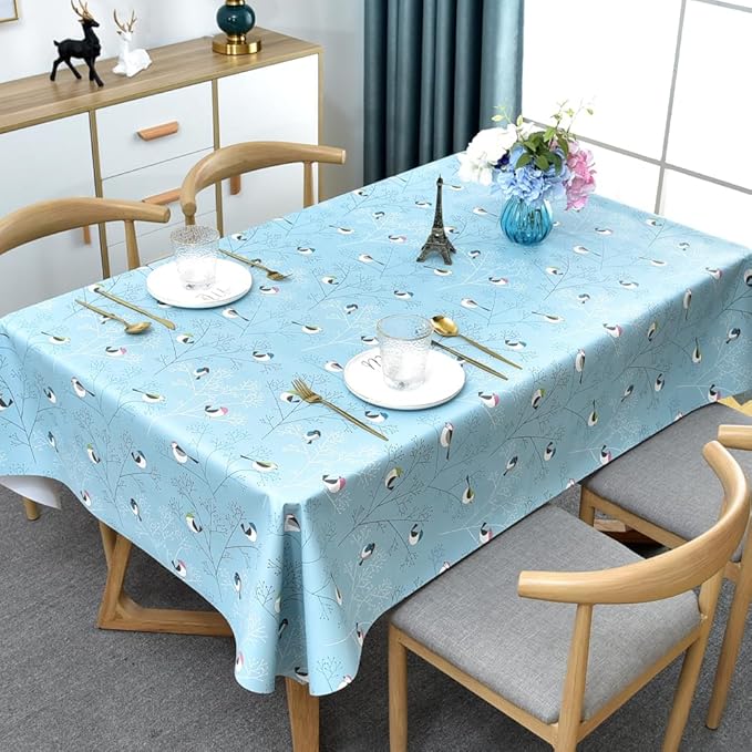 Amazon.com: TruDelve Heavy Duty Vinyl Table Cloth Plastic Tablecloth ...